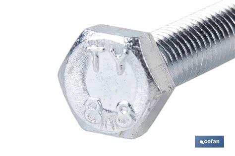 Tornillo Con Cabeza Hexagonal Din 933 Rosca Total Clase 88 Zincado
