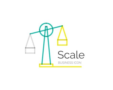 Premium Vector Line Minimal Design Logo Scale