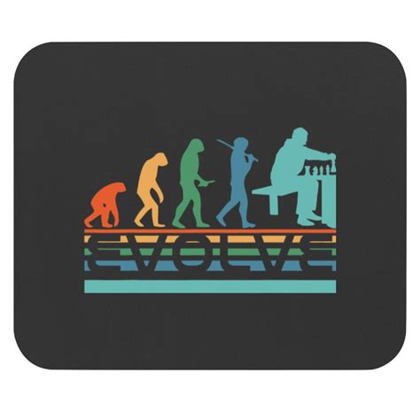Funny Nerdy Evolve Chess Player Evolution Strategy Game Geek Mouse Pads