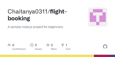 GitHub Chaitanya Flight Booking A Sample Node Js Project For Beginners