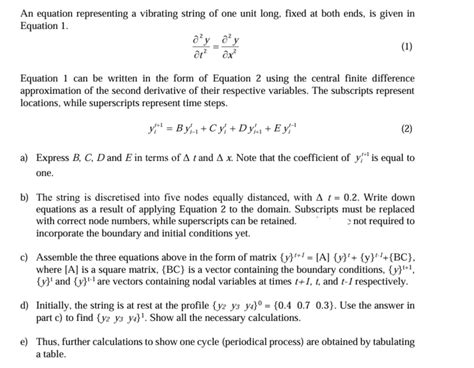 answered an equation representing a vibrating… bartleby