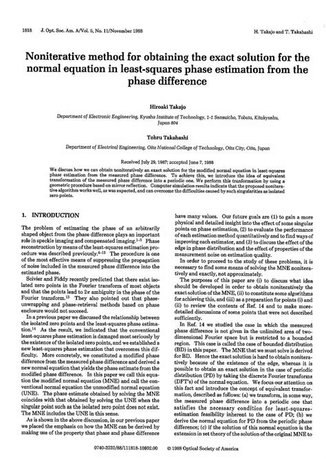 Pdf Noniterative Method For Obtaining The Exact Solution For The