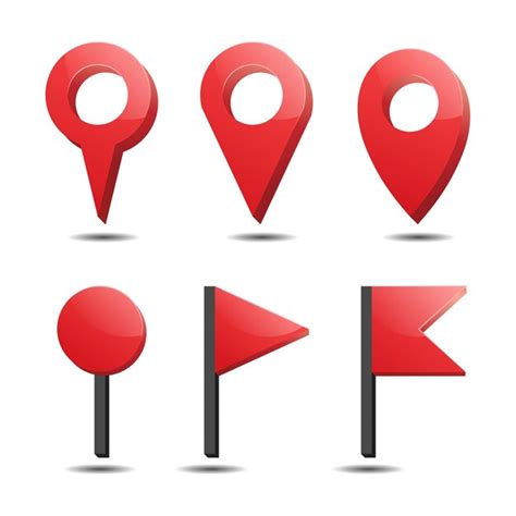 Premium Vector Vector Map Pin Location Icon 3d Style Set