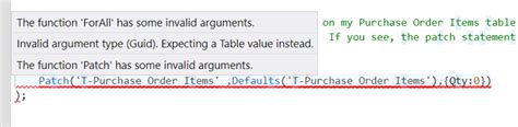 solved forall patch invalid argument power platform community