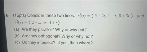 solved 15pts consider these two lines