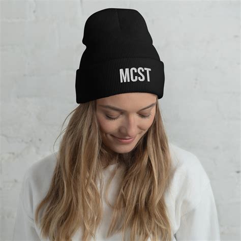 Cuffed Beanie 3d Puff White My City Stands Together