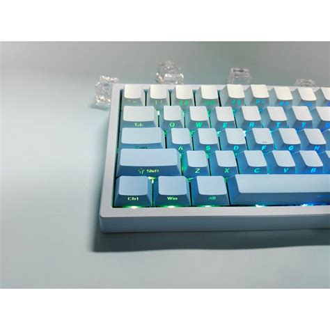 WOMIER Side Printed Keycaps Keys Shine Through Double Shot PBT Key