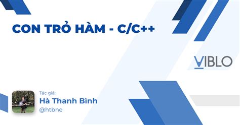 Con Trỏ Hàm Cc