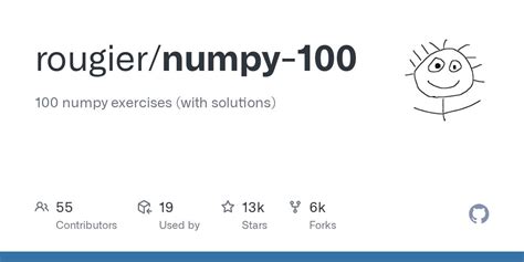 Github Rougiernumpy 100 100 Numpy Exercises With Solutions Andy Cheung