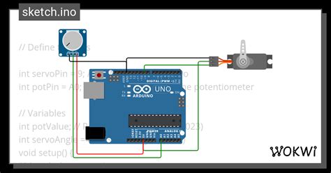 Control Servo Motor Angle By Potentiometer Wokwi Esp32 Stm32