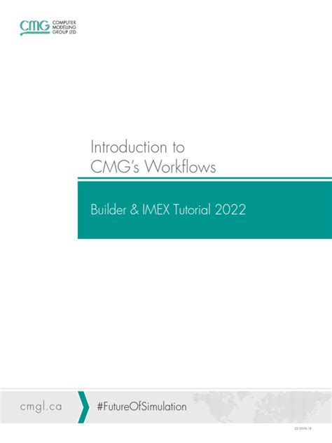 Introduction To Cmgs Modelling Workflows Pdf Computer File