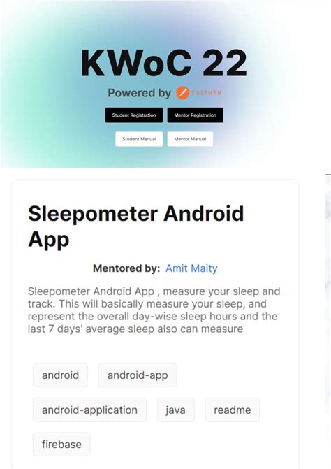 Android Github Development Project Opensource Help Mentor Kwoc