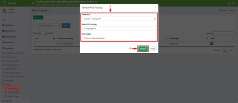 Cara Tambah Pos Hutang Keuangan Pusat Tutorial Elazis