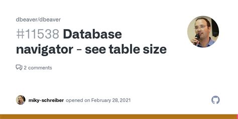 database navigator see table size · issue 11538 · dbeaver dbeaver
