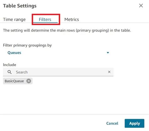 How To Update Filters In Real Time Metrics In Amazon Connect