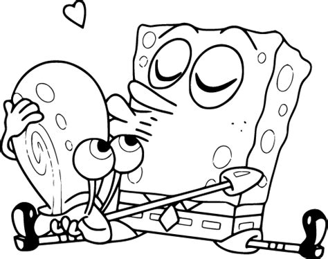 Spongebob Gary Coloring Page
