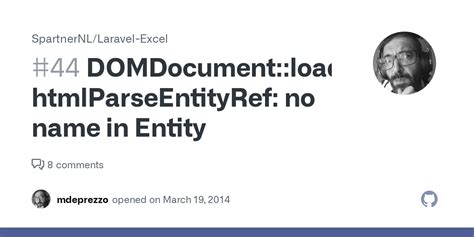Domdocumentloadhtml Htmlparseentityref No Name In Entity · Issue
