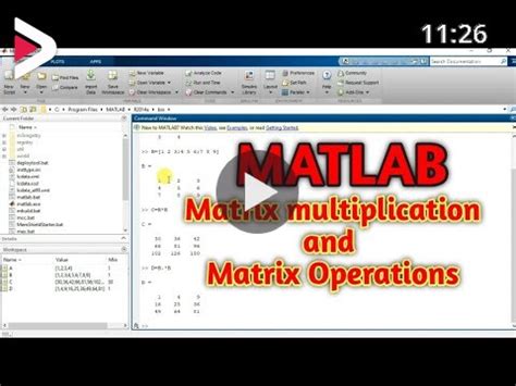 MATLAB Matrix Multiplication | Hindi | Define matrix in MATLAB | Matrix Multiplication in MATLAB ...