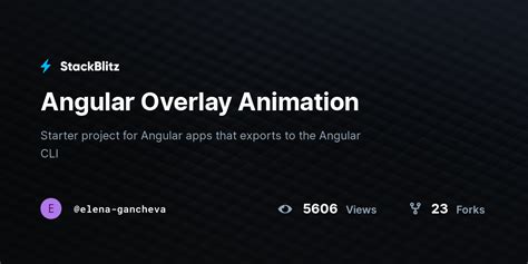 Angular Overlay Animation StackBlitz