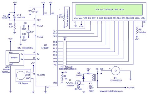 Circuit Diagram Of Intruder Alarm System Circuit Diagram