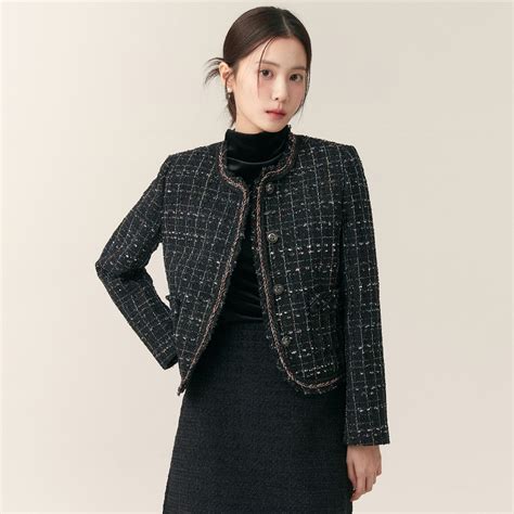 로엠 칼라리스 트위드 자켓하객룩데이트룩데일리룩출근룩상견례룩로엠트위드자켓rmjkf11s13