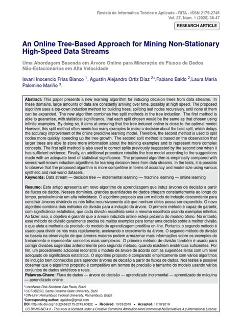 An Online Tree Based Approach For Mining Non Stati Pdf Machine Learning Confidence Interval