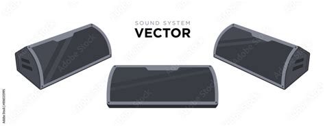 Sound System Vector Set PA Audio System Line Array Speakers Illustration Stock Vector Adobe