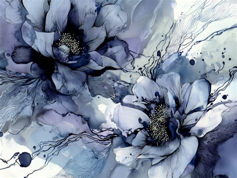 Indigo Floral Wallpaper For Bedroom Or Office