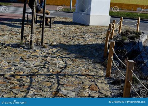 Flower Bed Treeline Lattice With A Circular Hole For A Tree Trunk