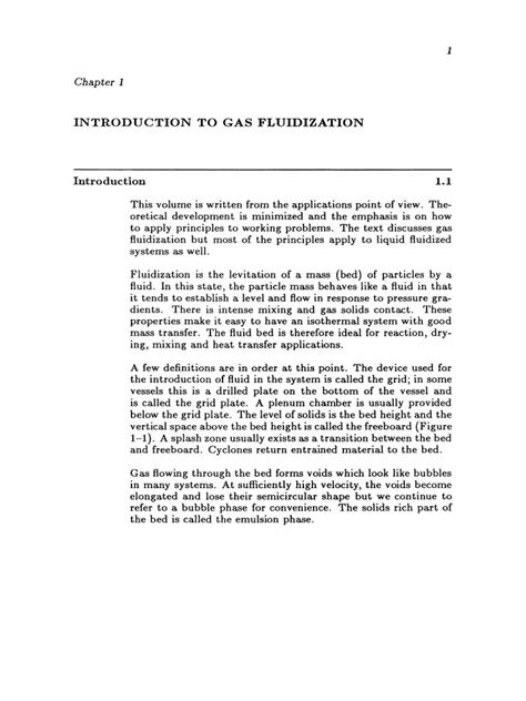 Chapter 1 Introduction To Gas Fluidization 1990 Handbook Of Powder