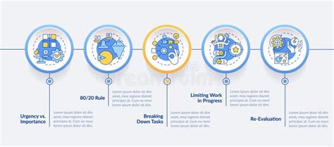 Prioritization Principles Focus Control Circle Infographic Template Stock Vector Illustration