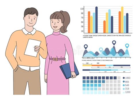 Visual Representation Of Business Analysis Diagram Stock Vector