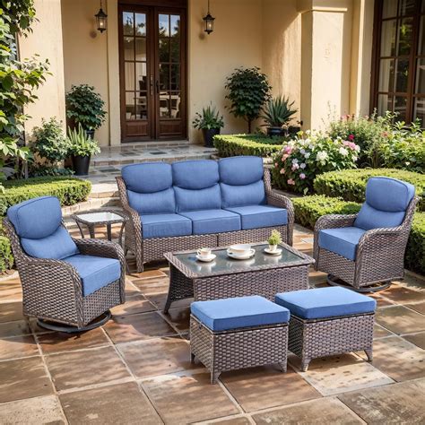 Moosprr Luxury High Back Outdoor Furniture With 6 Inch