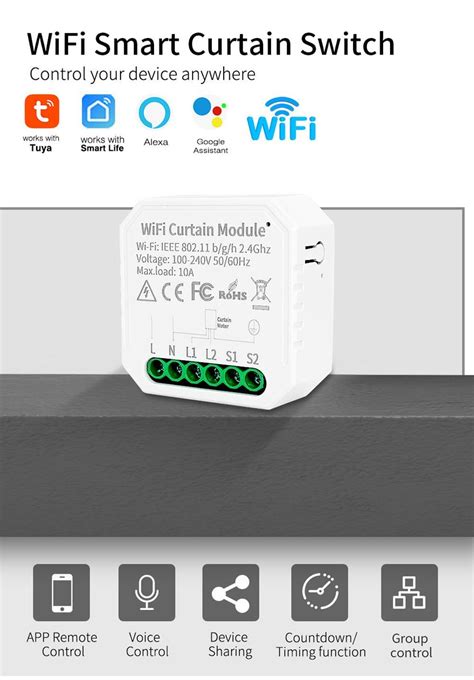 Smart Switch Controller WHD09 für Vorhänge Tuya WiFi Countdown Timing Funktion App