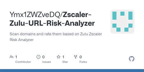 Github Ymx1zwzvedq Zscaler Zulu Url Risk Analyzer Scan Domains And