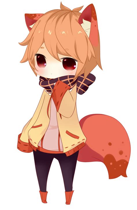 Chibi Cute Anime Fox Boy