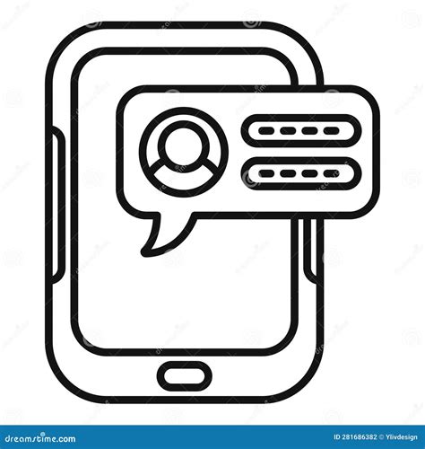 Tablet Password Protection Icon Outline Vector Personal Login Stock