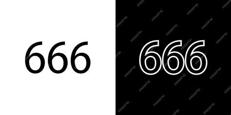 Premium Vector Vector Number 666 The Sign Of The Beast Symbol Of A