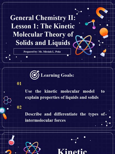 Lesson 1 1 The Kinetic Molecular Theory Of Solids And Liquids Download Free Pdf Chemical