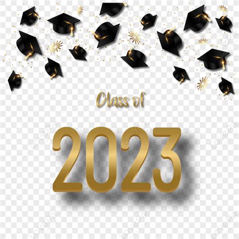 2023년 황금학기 졸업반 박사모 졸업반 졸업모자 축하 벡터황금 꽃카프 박사 Png 일러스트 무료 다운로드 Lovepik
