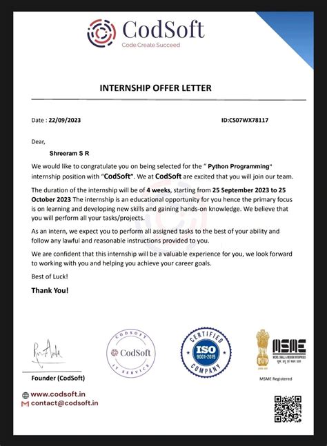 Shreeram Bharadvaj On Linkedin Codsoft Pythonprogramming