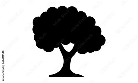 Black Tree Vector Icon Stock Vector Adobe Stock