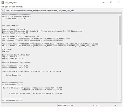 example 1 fitting the log pearson type iii distribution