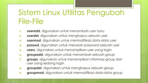 Manajemen Group Dan User Pada Linux Pptx