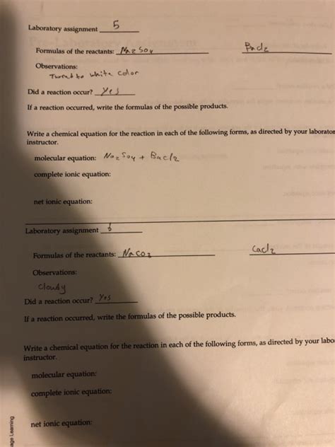 Solved Data Sheet Laboratory Assignment Formulas Of The