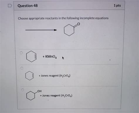 Solved Choose Appropriate Reactants In The Following Chegg