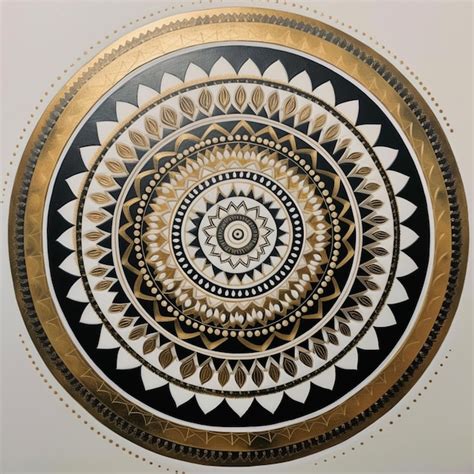 A Close Up Of A Circular Design On A Wall Generative Ai Premium Ai