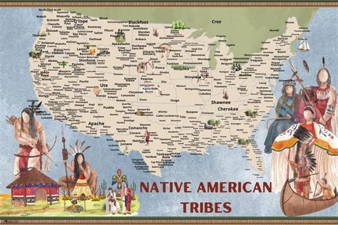 Native American Tribes Map Indigenous Peoples Day