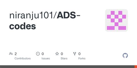 Github Niranju101 Ads Codes