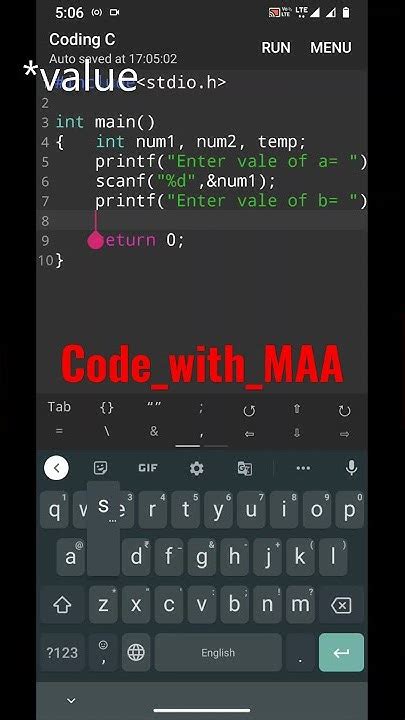 12 Number Swap In C Language Tech Coding C Programming C